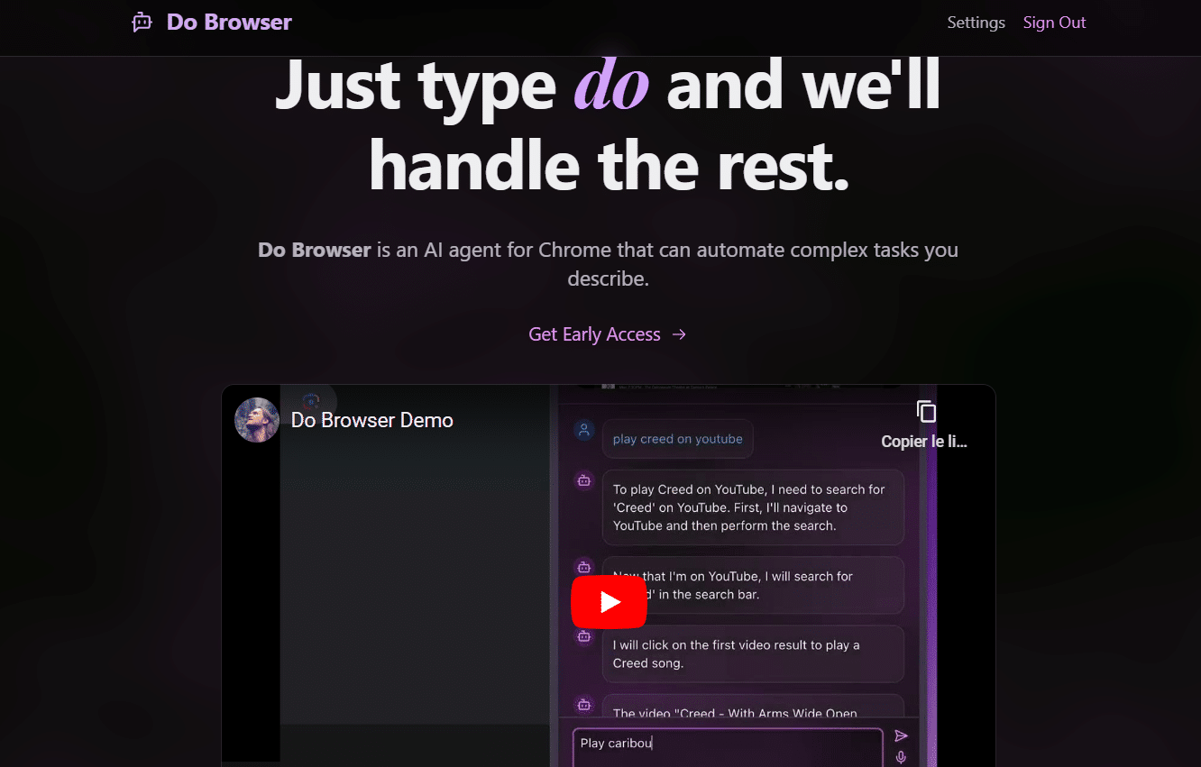 Do Browser : contrôlez votre navigateur avec un langage naturel
