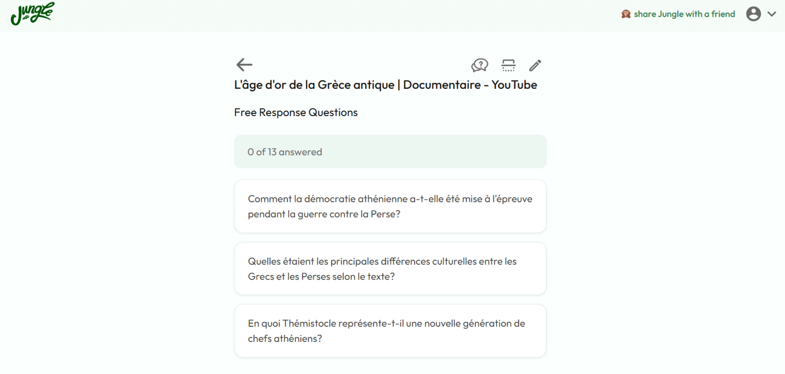 Jungle AI : générateur de flashcards à partir de contenu en ligne