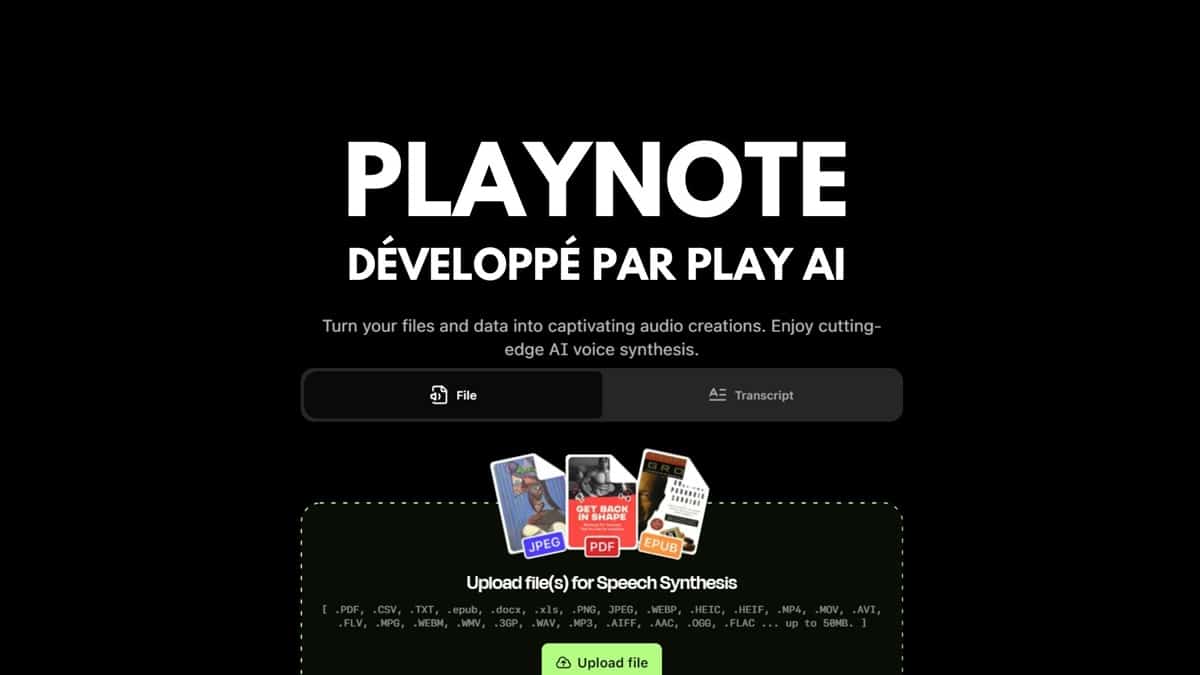 PlayNote : créer des podcasts à partir de fichiers texte, PDF, vidéo